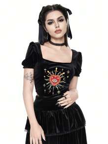 ROMWE Spring Outfits For Women Palace Gothic Girl Forest Love ...