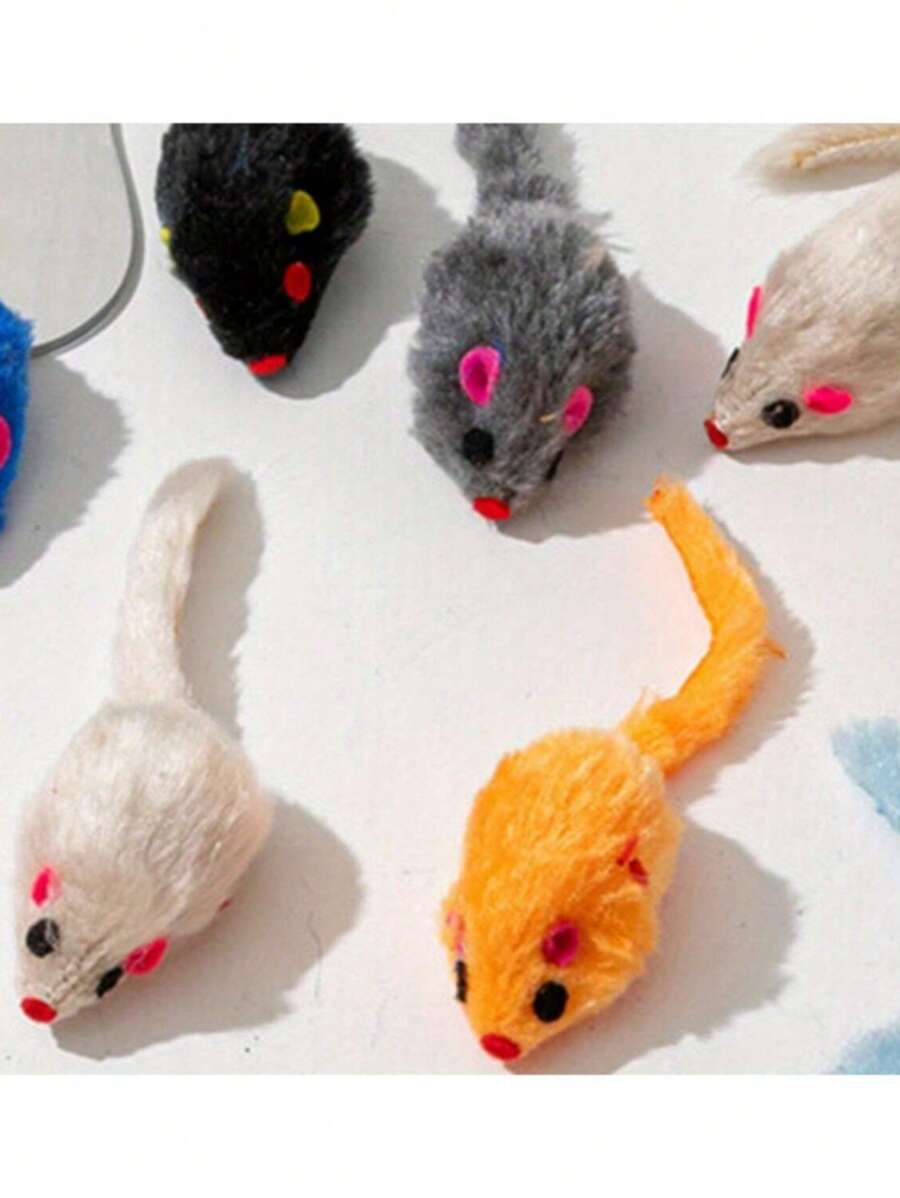 6-Piece Soft Plush Mouse Cat Toys - Interactive Play & Exercise For ...
