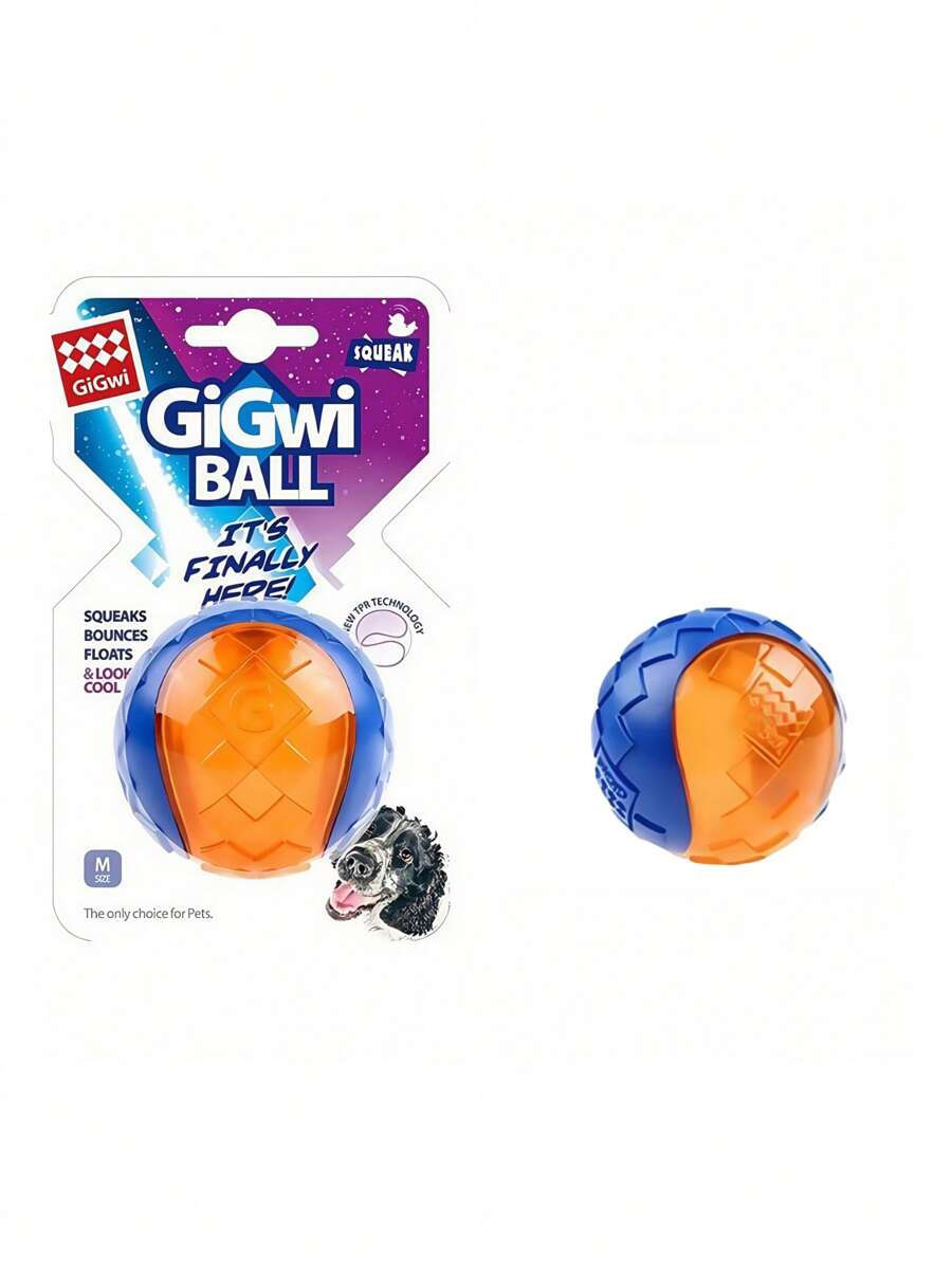 1Pc Unbreakable Rubber Dog Ball - Exciting Squeak, Perfect For Outdoor ...