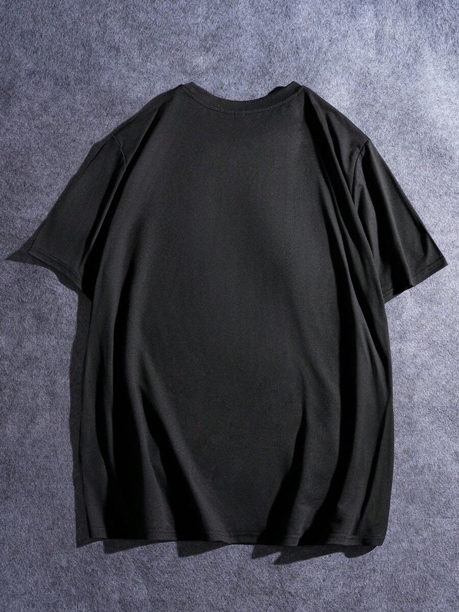 Manfinity Homme Men's Slogan & Car Print Round Neck Short Sleeve Casual T-Shirt | SHEIN USA