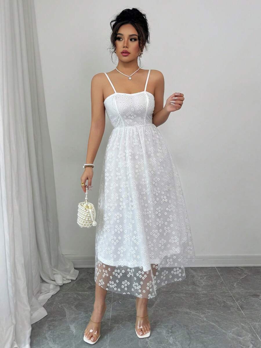 SHEIN Raffinéa French Elegant Sexy Romantic Date Wedding Party White ...