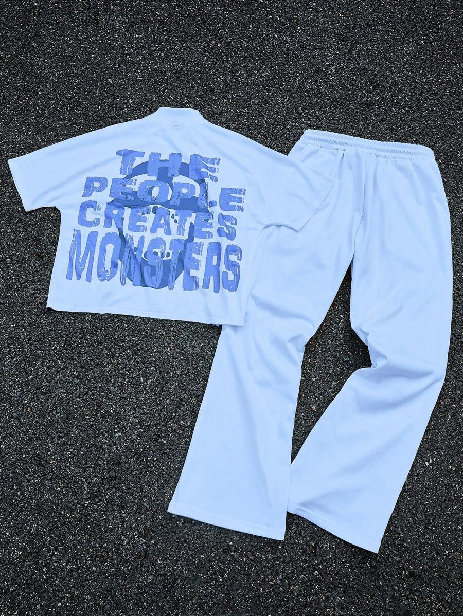 Manfinity Streetrush Oversized Brand Green Monster Digital Print T ...