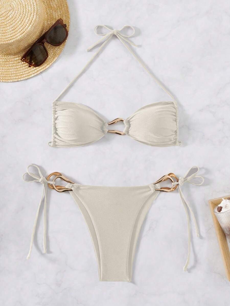 SHEIN Spring Break Beach Outfits For Women - Halter Tie Fashion ...