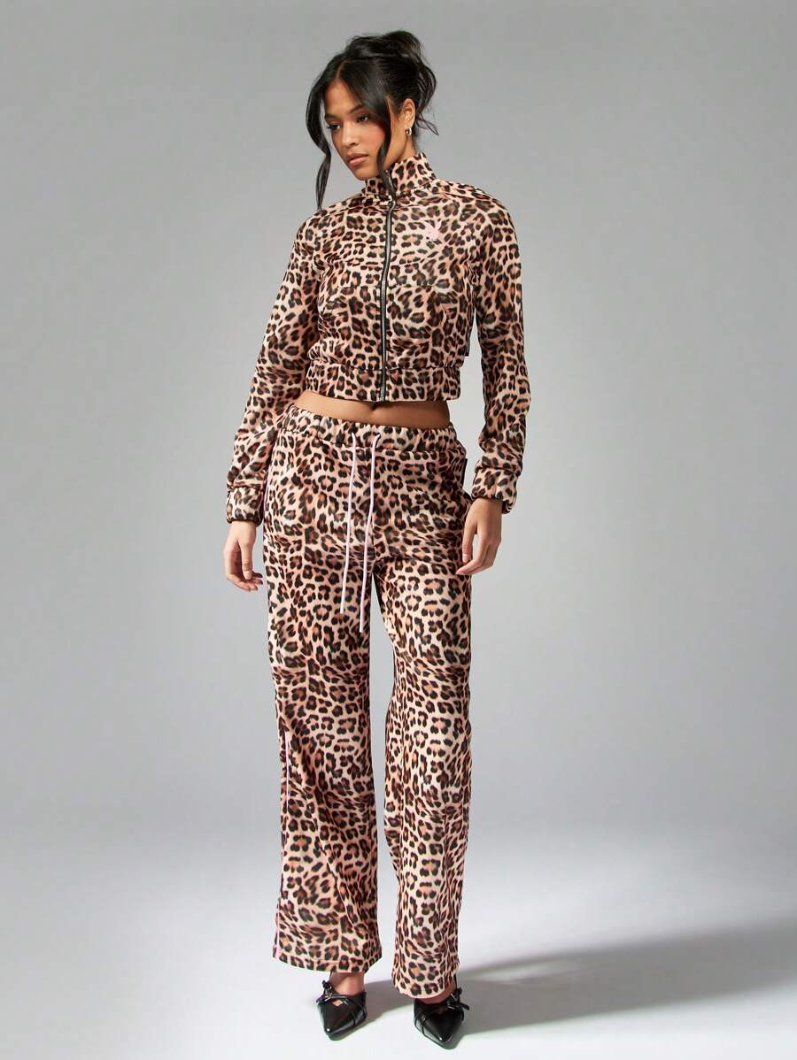 MISSGUIDED Missguided x Playboy Leopard Print Zip Through Sweatshirt ...