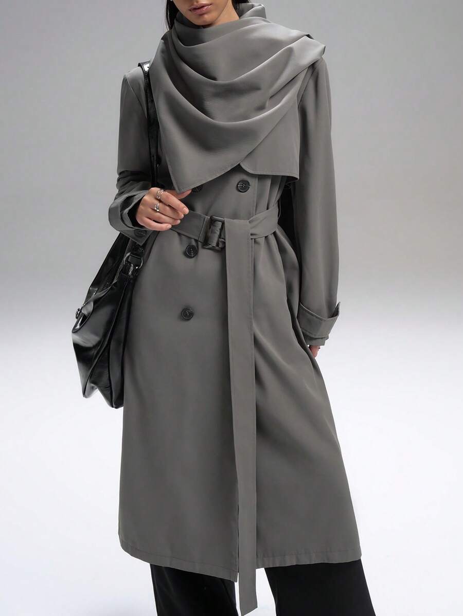 SHEIN EZwear Trench coat da donna monopetto a tinta unita | SHEIN ITALIA