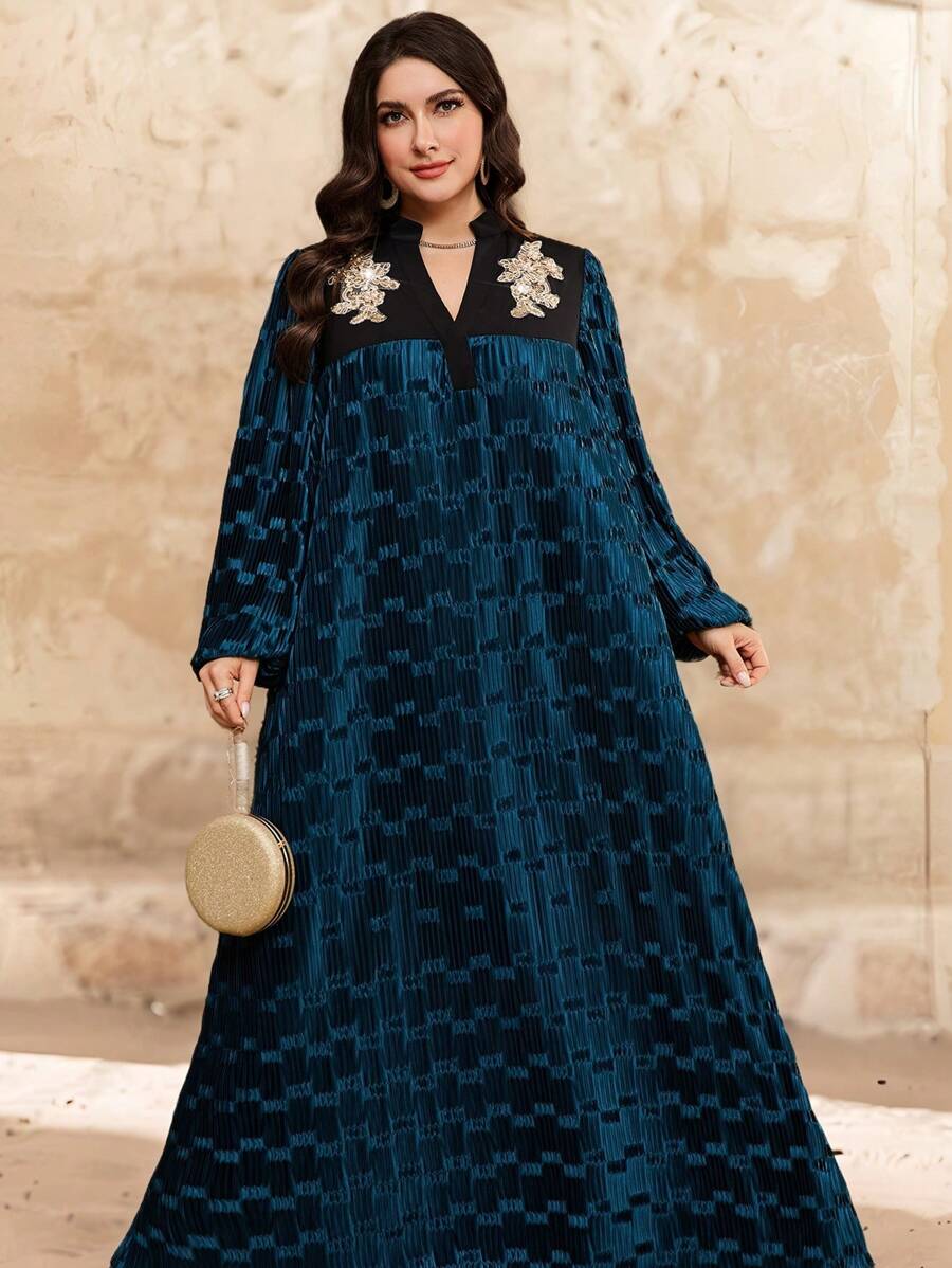 SHEIN Najma Plus Size Women Turkish & Arabic Traditional Maxi Dress ...