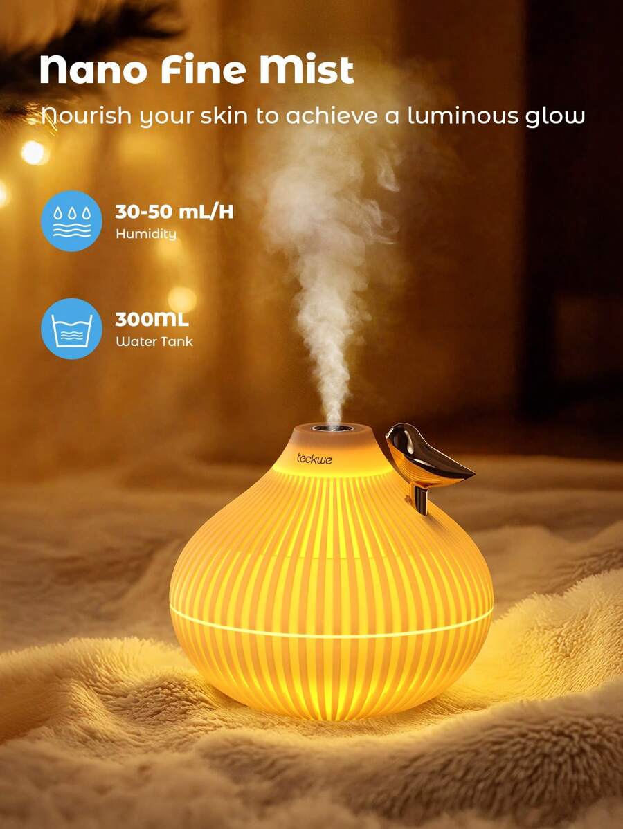 Teckwe Onion-Shaped Humidifier, With Powerful And Visible Mist Output ...
