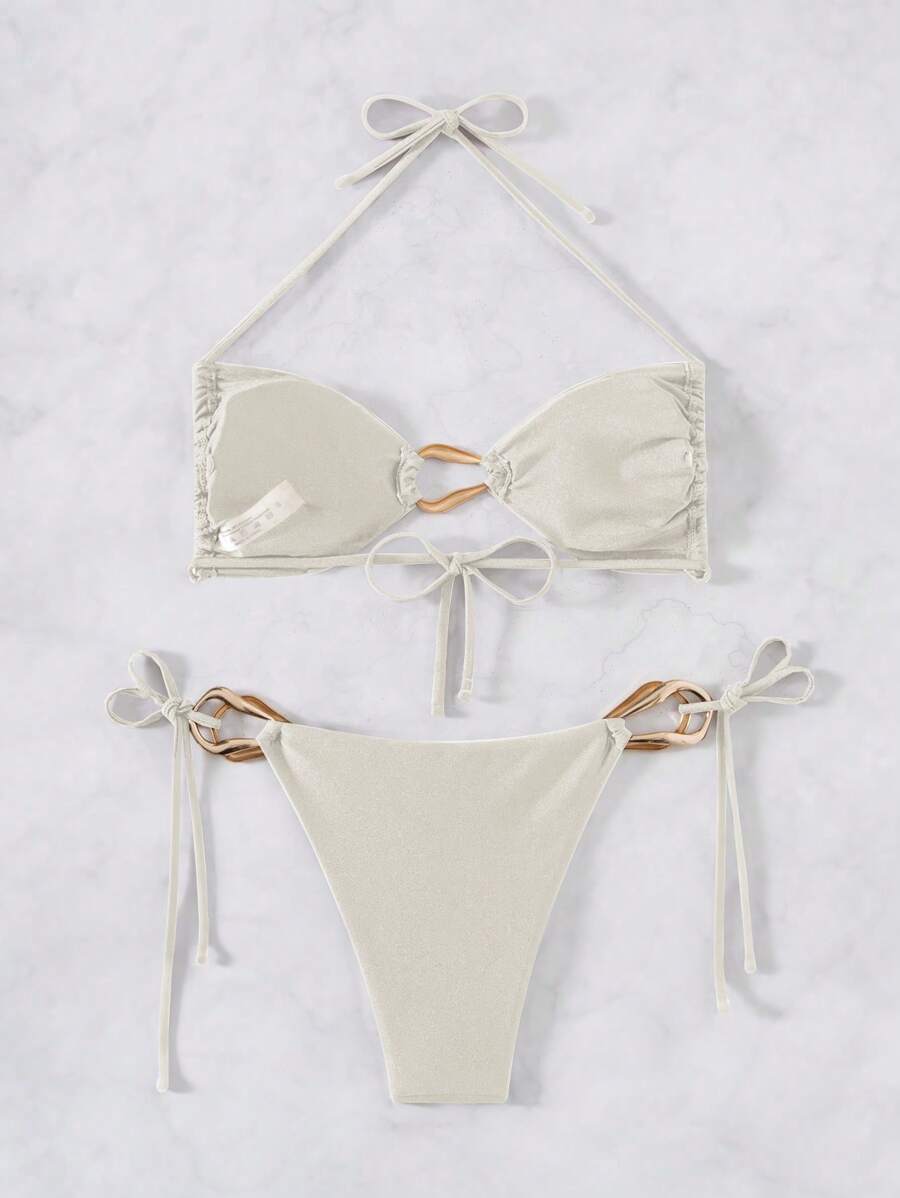 SHEIN Spring Break Beach Outfits For Women - Halter Tie Fashion ...