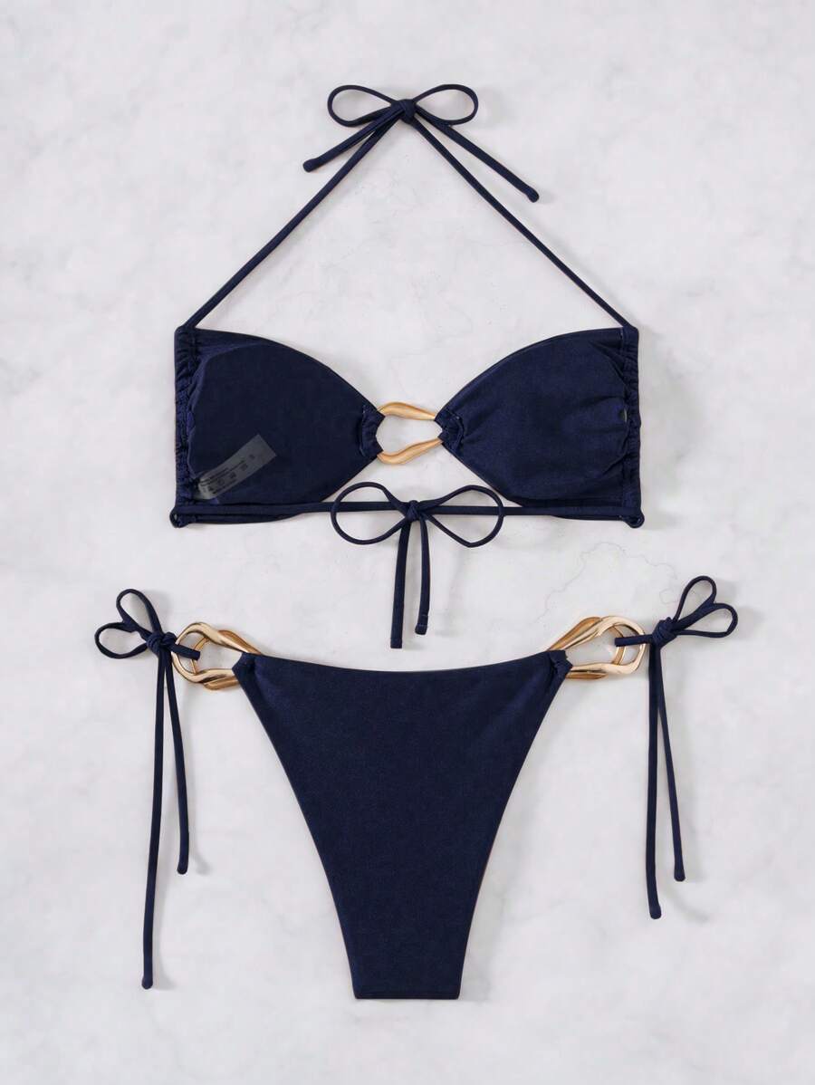 SHEIN Spring Break Beach Outfits For Women, Fashion Halter Tie Sexy ...