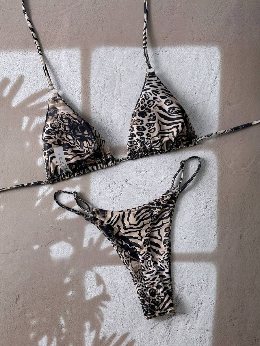 SHEIN Swim Women Swimsuit Set With Leopard Print, Spring Break 2025 ...