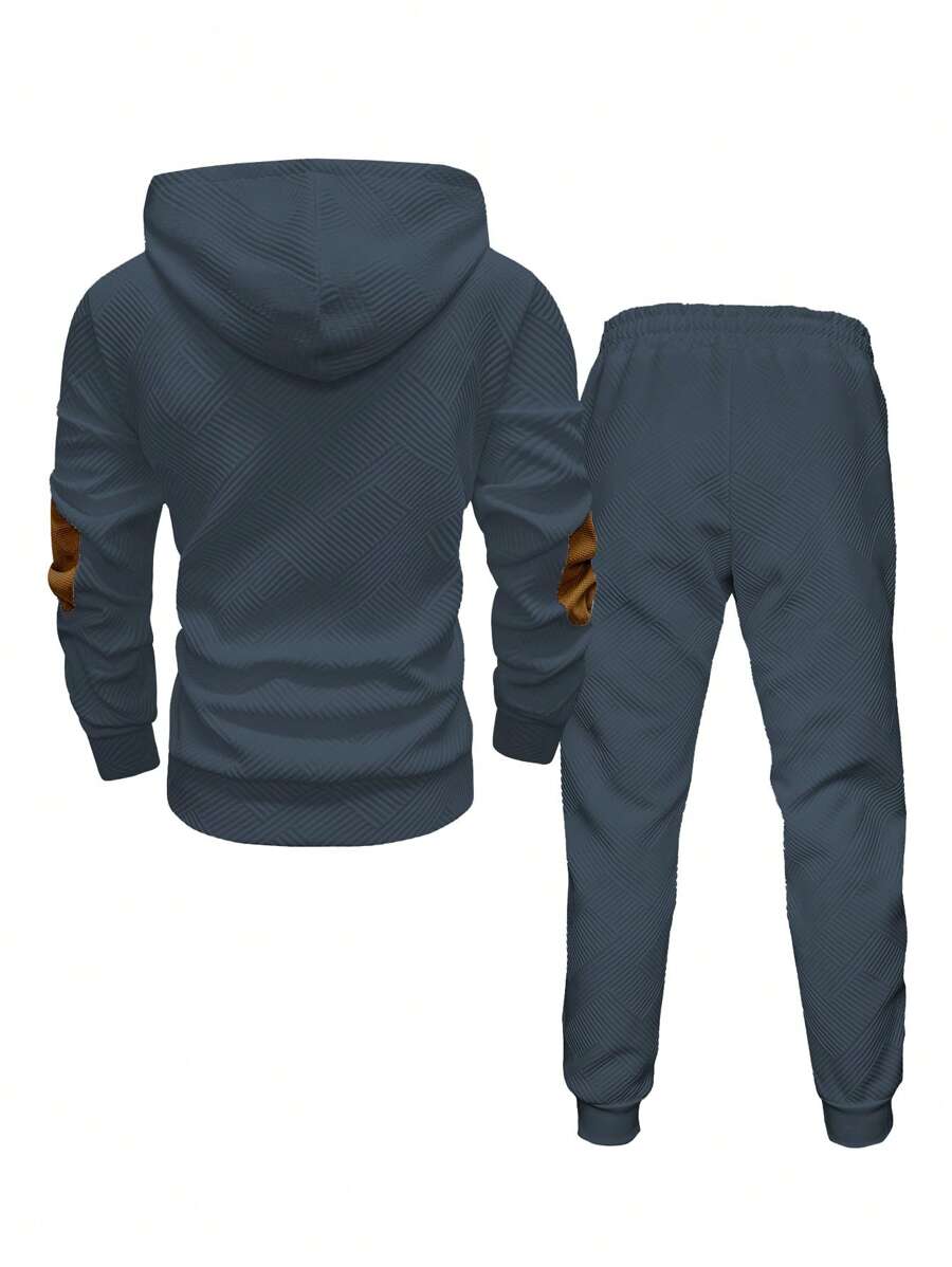 Manfinity Homme Men 2-Piece Set Contrast Color Drawstring Hooded ...