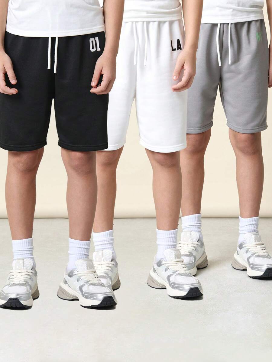 SUMWON Premium Athletic French Terry Shorts For Boys Youth Training ...