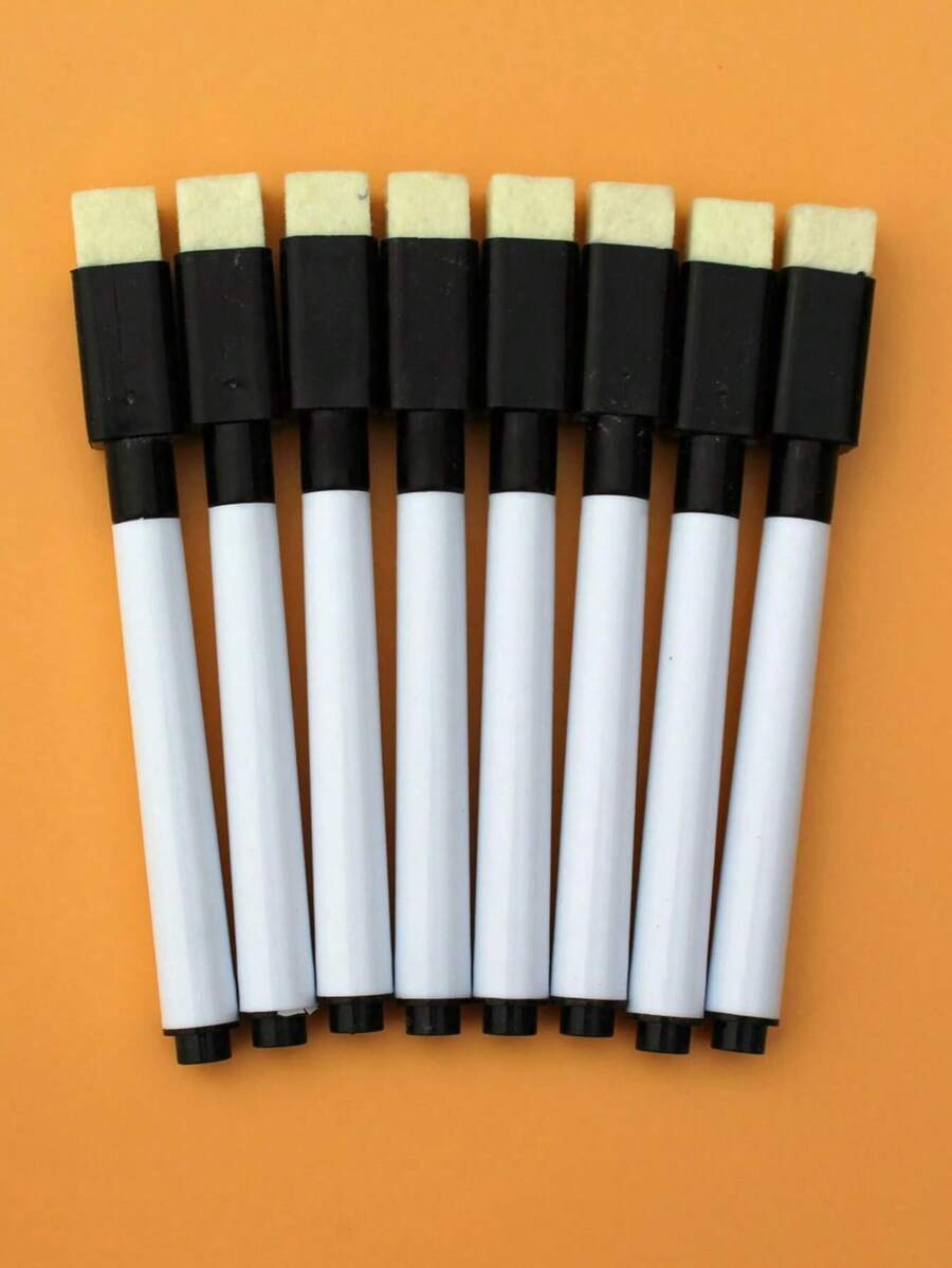 SHEIN 50pcs Saudi Style Black Dry Erase Markers, Easy Wipe Whiteboard ...