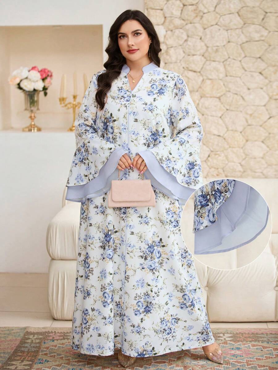 SHEIN Najma Plus Size Women's Turkish & Arabian Traditional Maxi Dress ...