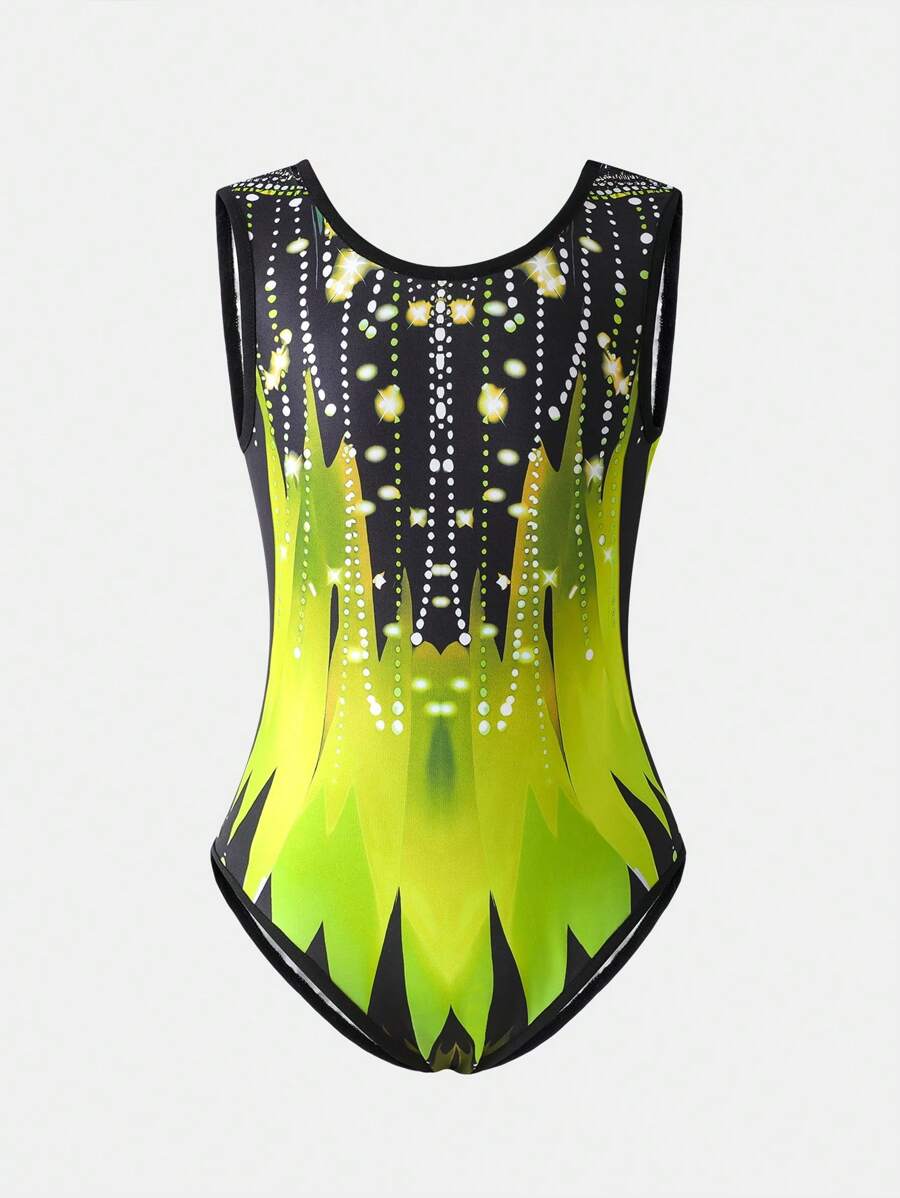 SHEIN Tween Girls Activewear - Sparkling Dance Leotard & Skirt Set ...