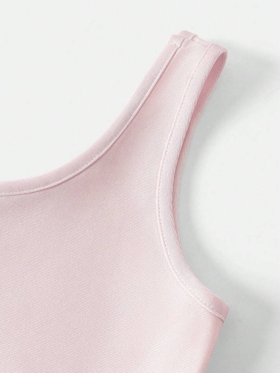 SHEIN Girls Stretchy Skin-Friendly Soft Activewear Jumpsuit, Sweet ...