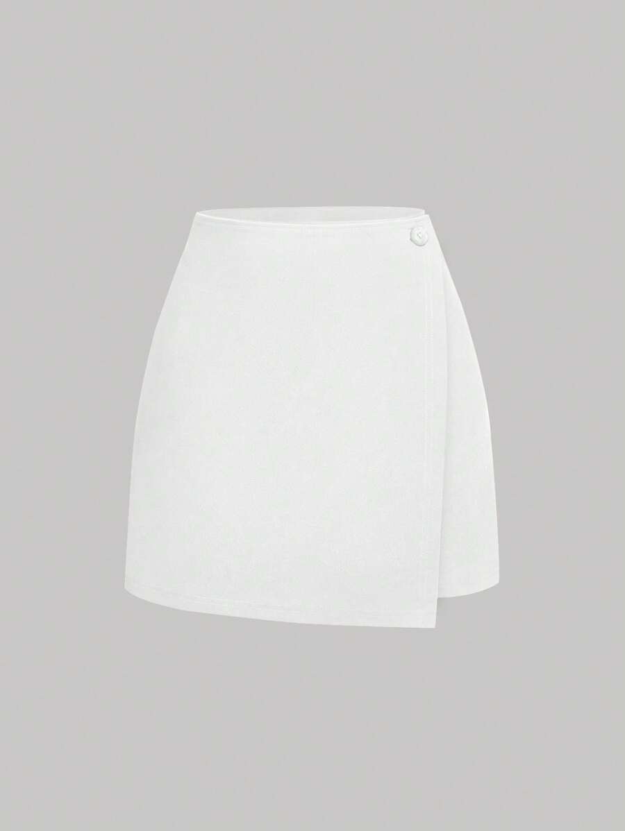 SHEIN MOD Women's Solid Color Minimalist Skirt, Stylish For Summer ...