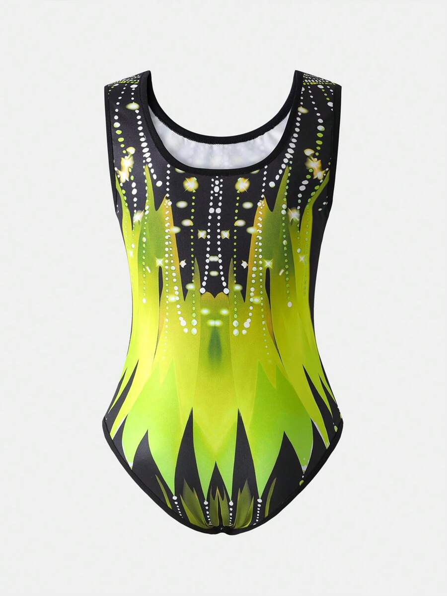 SHEIN Tween Girls Activewear - Sparkling Dance Leotard & Skirt Set ...