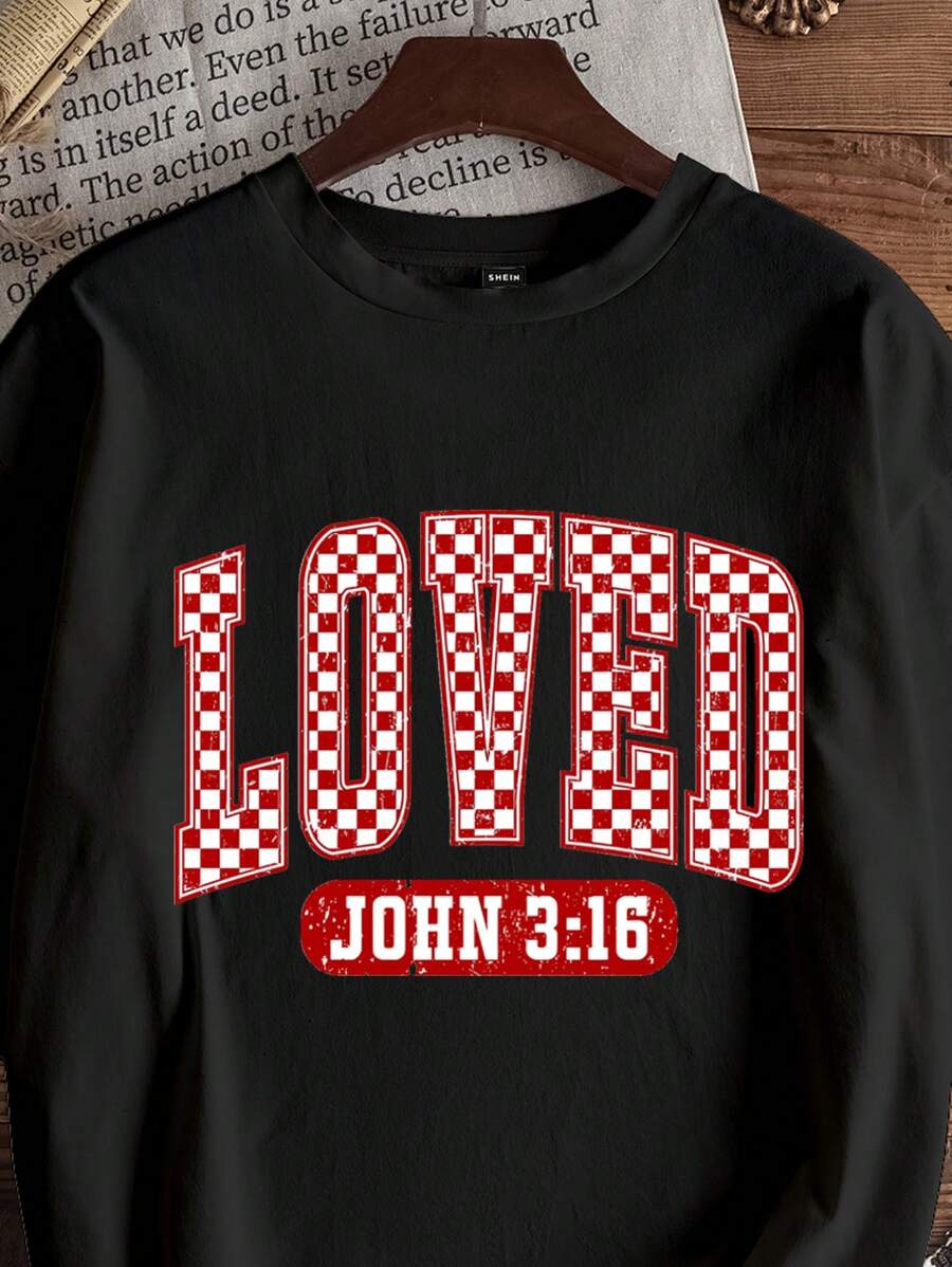 Manfinity Homme Classic Collegiate Font Red & White Damier Print ...