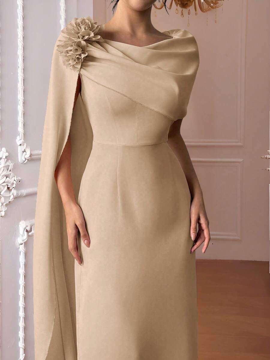 SHEIN Privé Elegant & Romantic Solid Ruffle Detail Long Sleeve Fitted ...