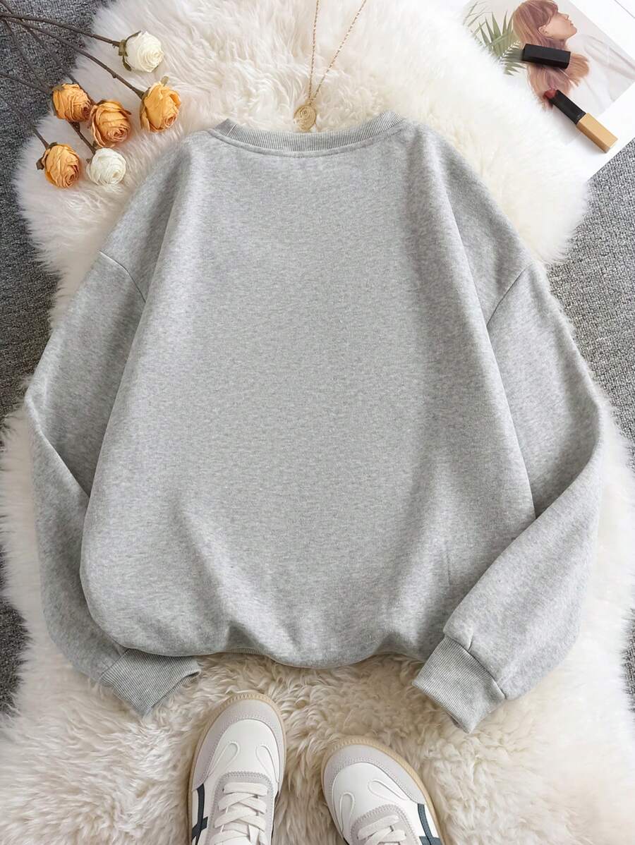 SHEIN Women Regular Crew Neck Long Sleeve Easter Graphic Sweatshirt ...