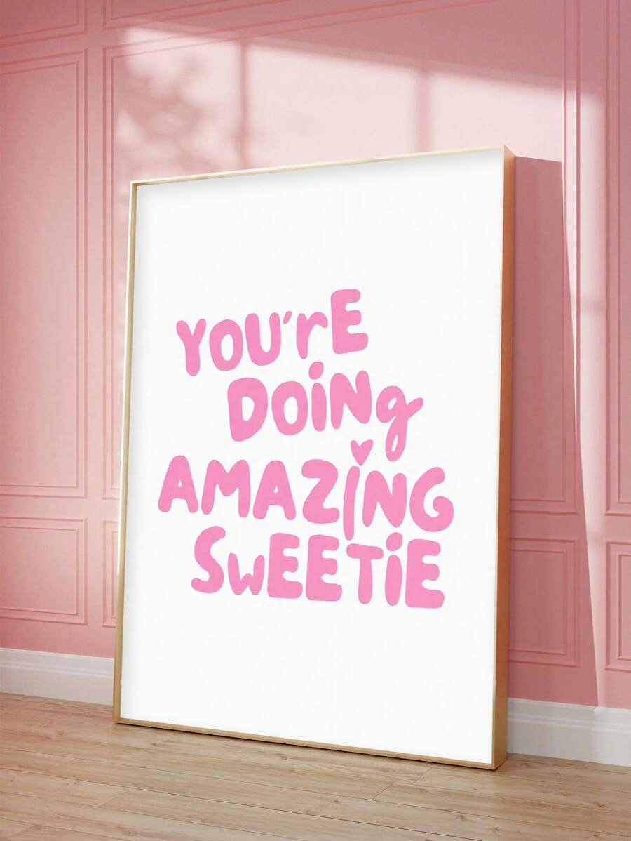 SHEIN 1pc Motivational Quote Poster, Positive Affirmation Paintings ...
