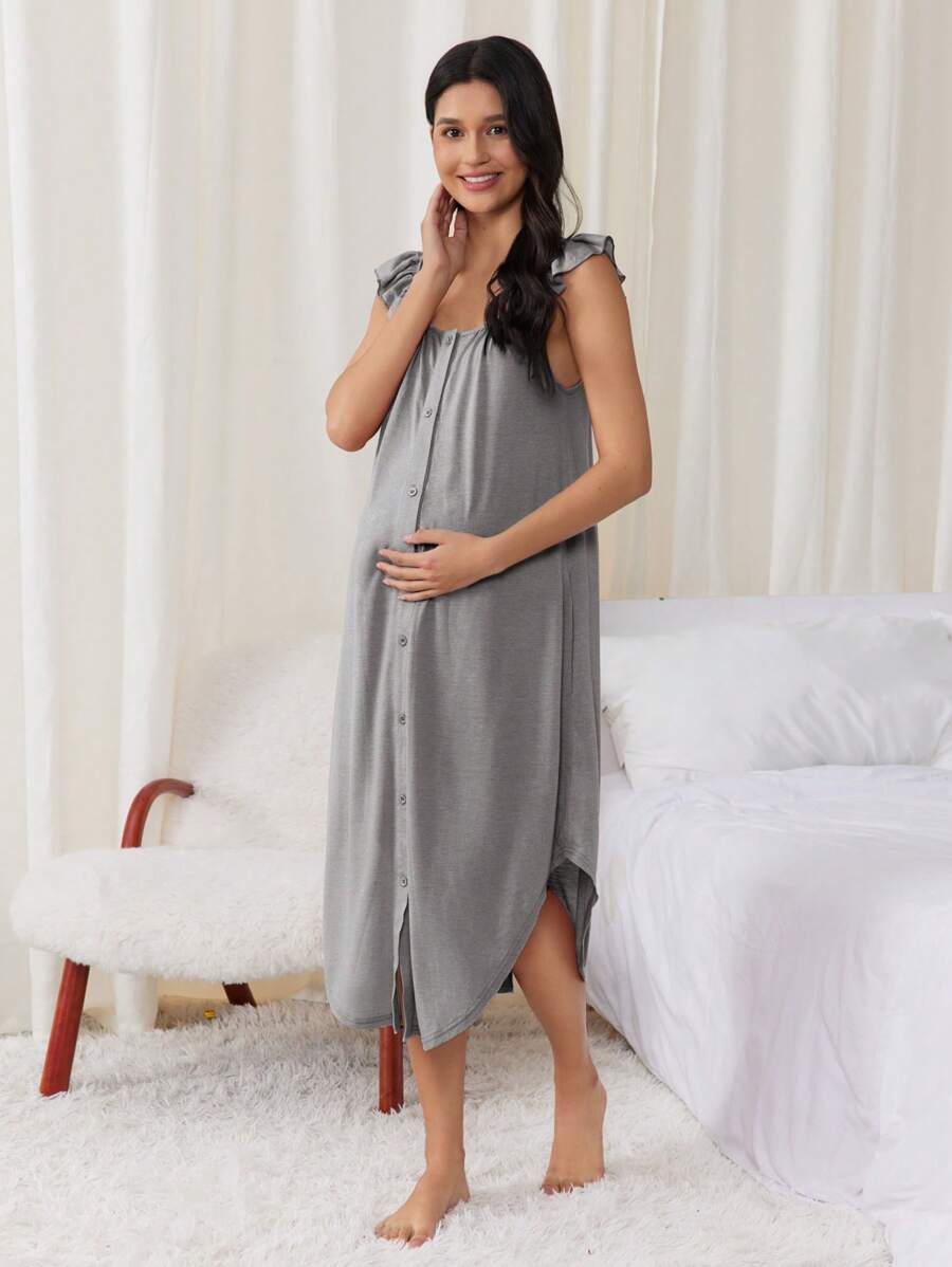SHEIN Mom Labor And Delivery Gown For Hospital | SHEIN EUR