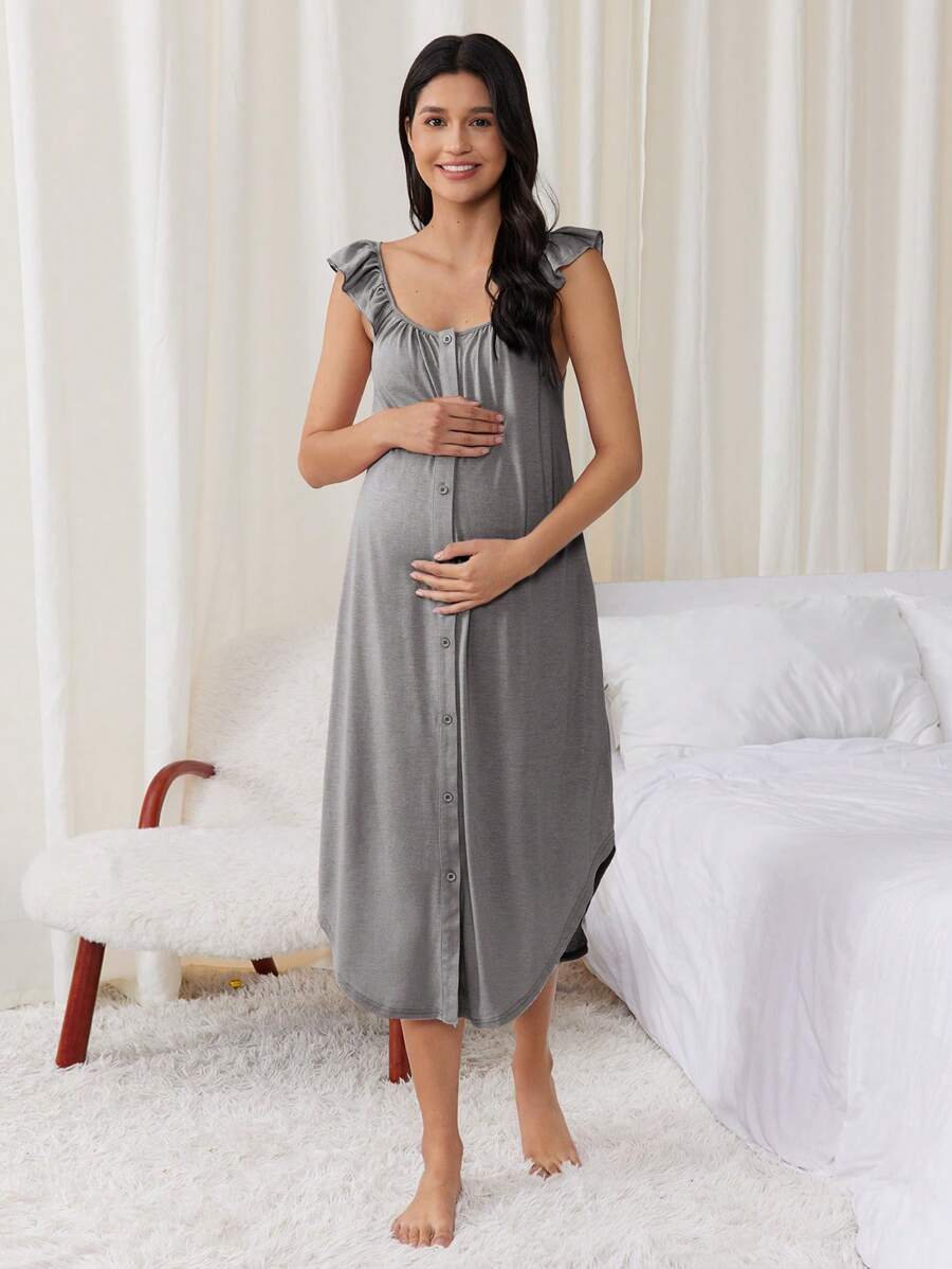 SHEIN Mom Labor And Delivery Gown For Hospital | SHEIN USA