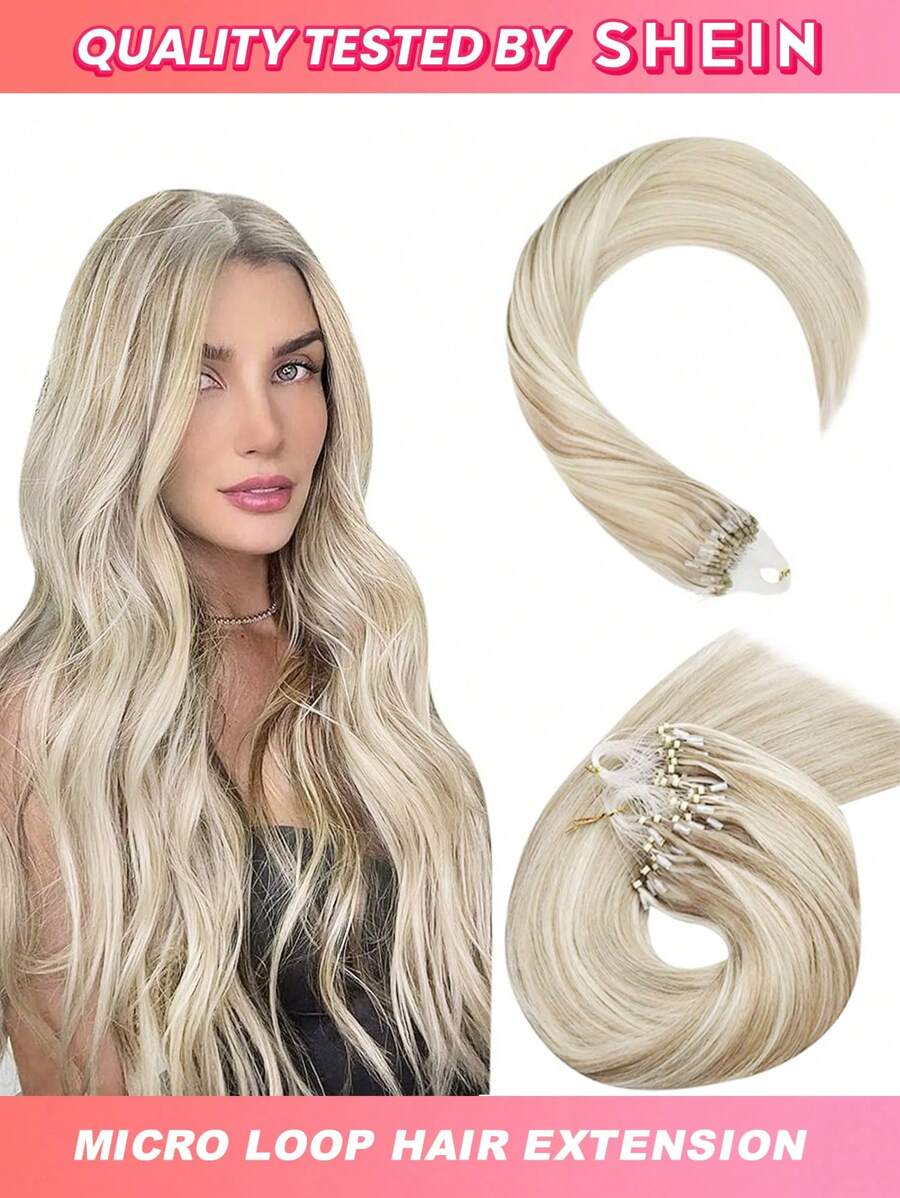 Micro Link Hair Extensions Human Hair Micro Loop Hair Cold Fusion 40-50G Invisible Brazilian ...