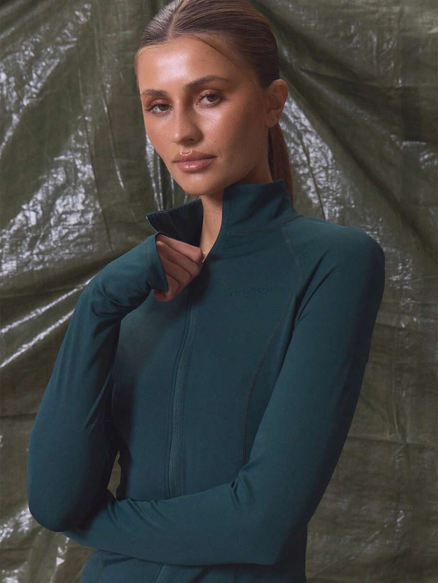 Musera Sport Long Sleeve Zip Through Sculpting Fitted Jacket Musera ...