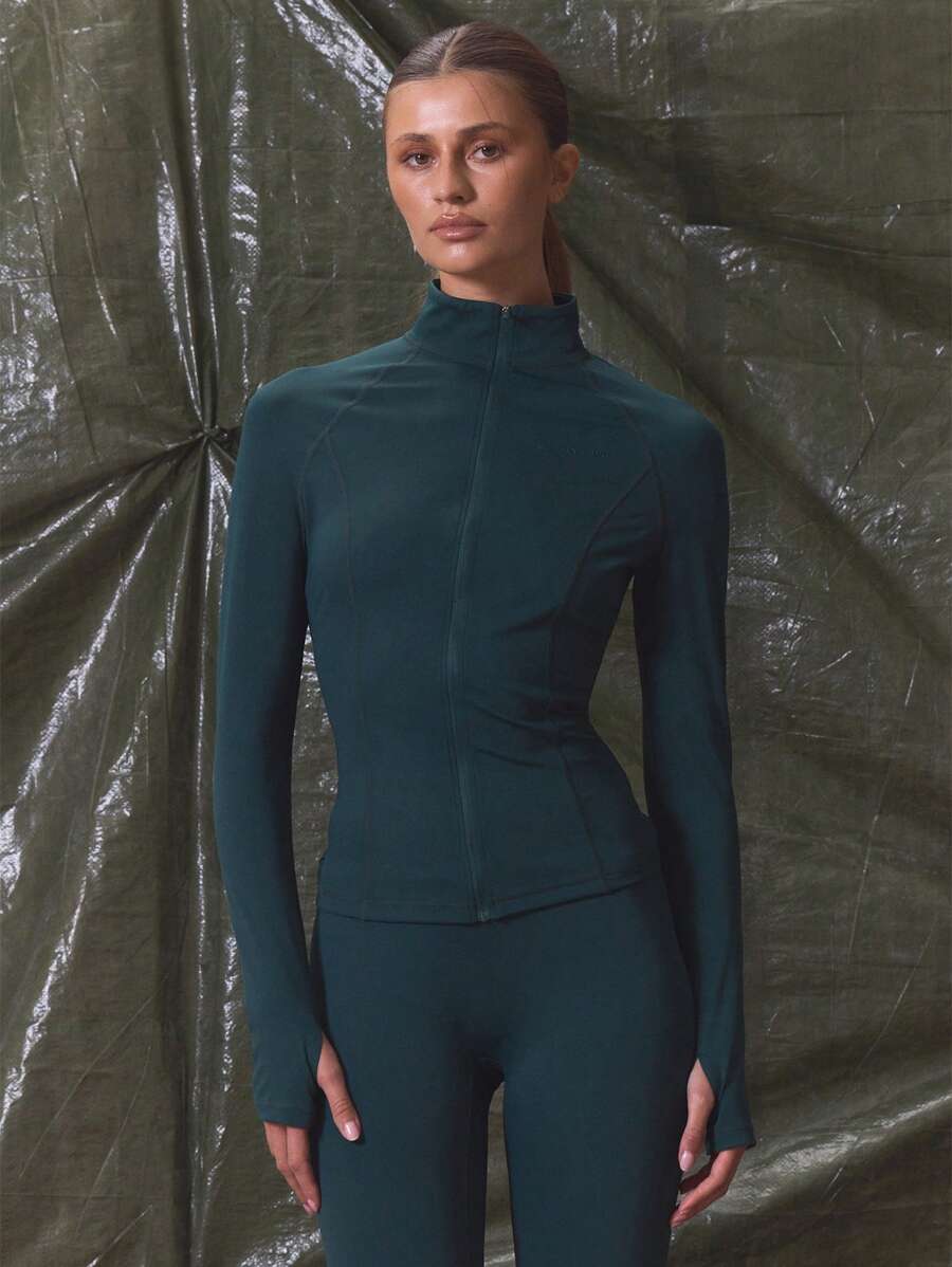 Musera Sport Long Sleeve Zip Through Sculpting Fitted Jacket Musera ...