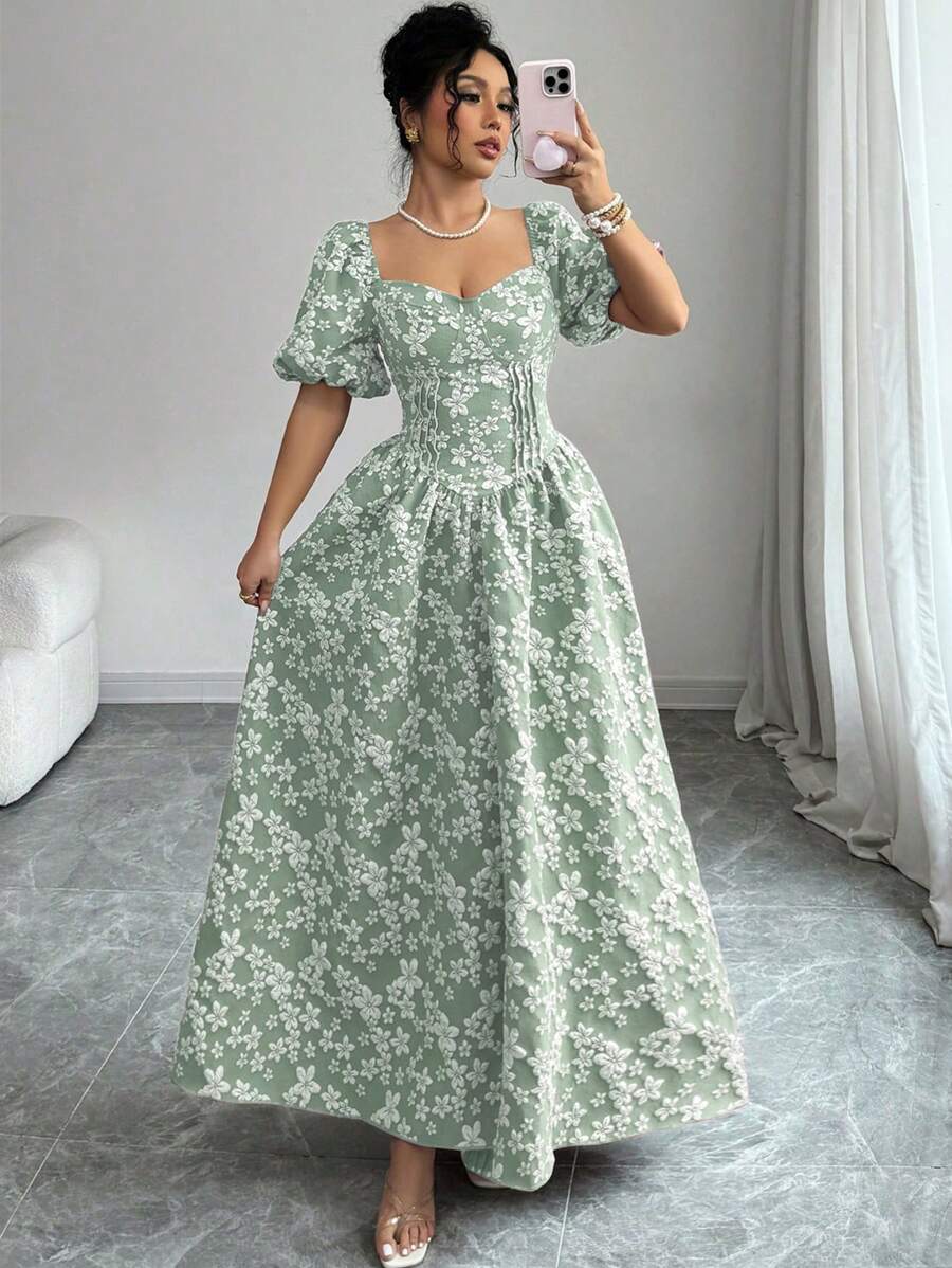 Modelyn Women's Elegant Woven Jacquard Split Elastic Waist Drawstring ...