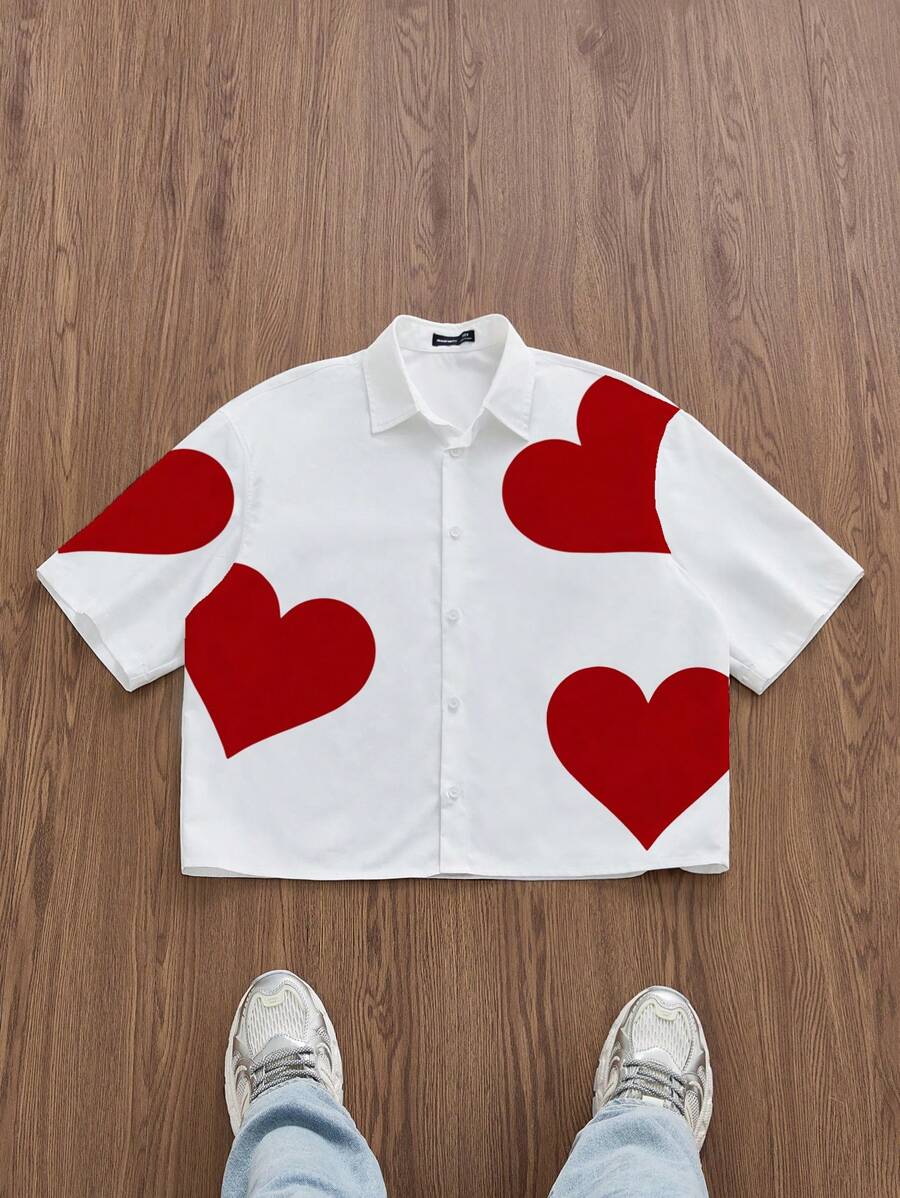 Manfinity UrbanChill Standard Size Men's Fashion Casual Loose Heart ...