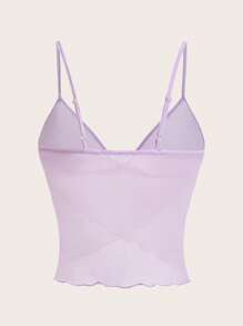 SHEIN ICON Women's Solid Color Fashionable Camisole Net Mesh ...