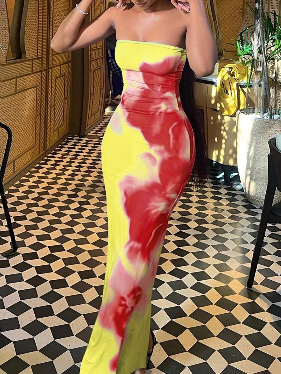 INAWLY Women Strapless Bodycon Mini Dress, Minimalist & Stylish ...