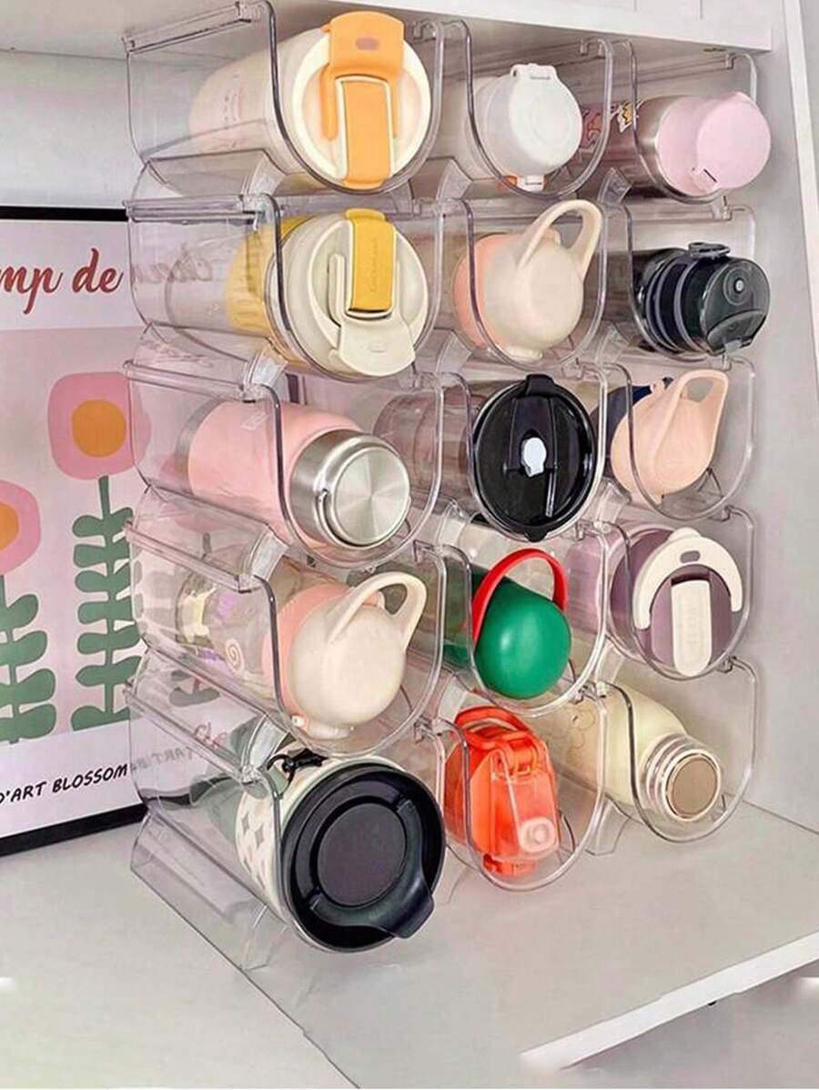 1pc Water Cup Storage Rack, Multi-Layer Storage Rack, Transparent ...