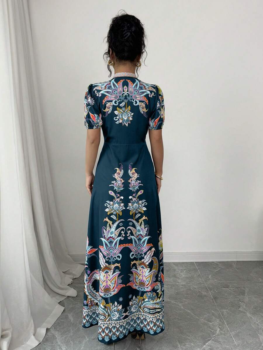 Elenzga Women's 2025 New Elegant Sexy Deep V-Neck Fitted Long Dress | SHEIN USA