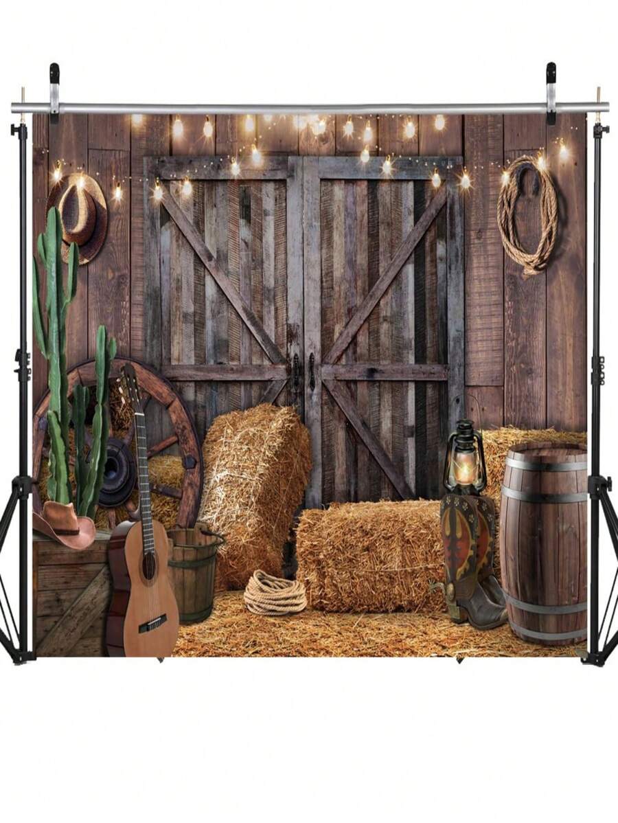 SHEIN Western Backdrop Rustic Vintage Barn Backdrop Western Themed ...