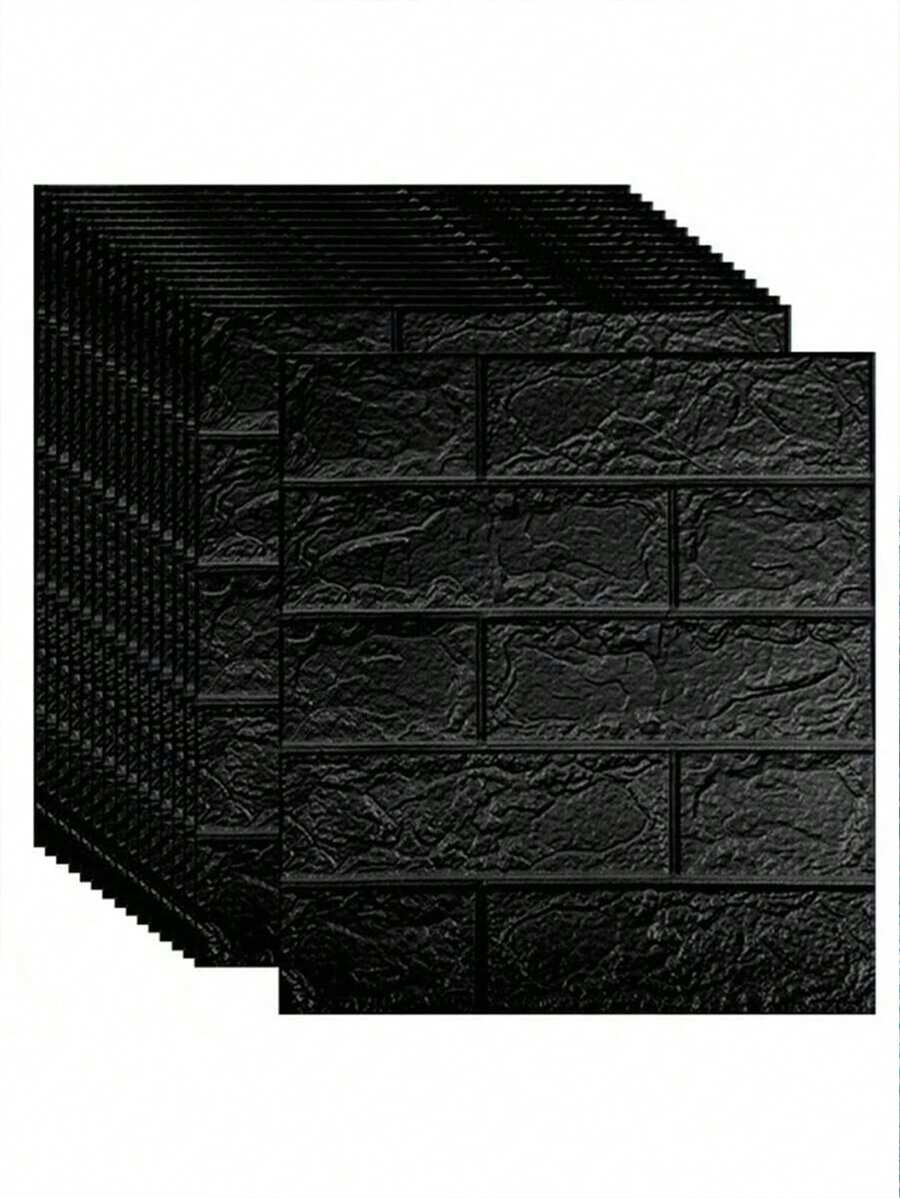 SHEIN 2pcs/10pcs Self-Adhesive 3D Wall Sticker, Waterproof Foam Brick ...