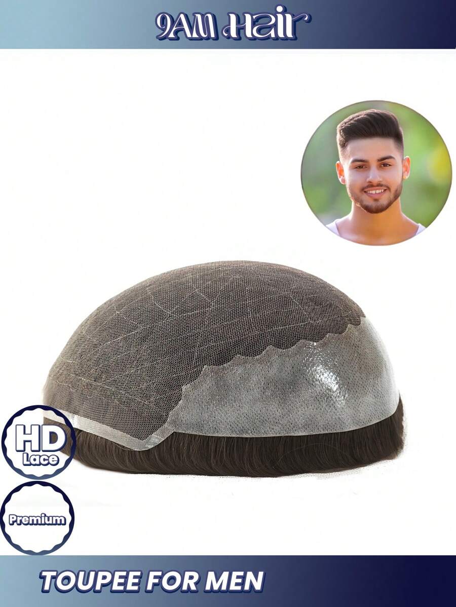 HD Lace Toupee Human Hair Replacement Systems For Men Swiss Lace Front ...