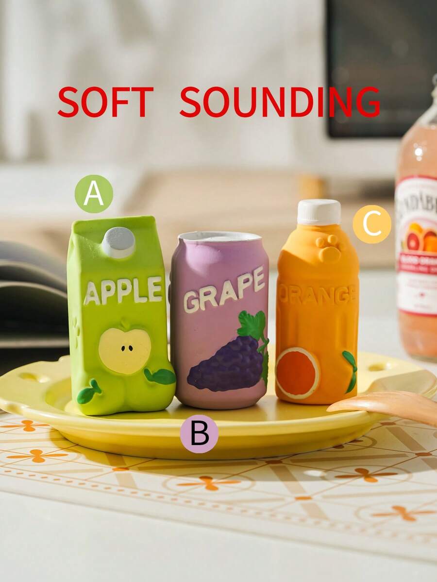 PETSIN Multi-Color Latex Material Squeaky Realistic Beverage Bottle ...