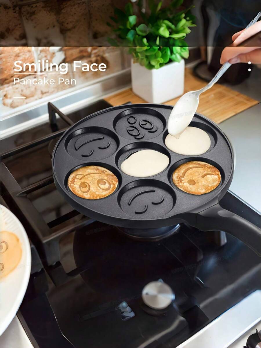 1 Pc Mini Pancake Griddle, Mini Pancake Pan, Good Cooking Smiling Face ...
