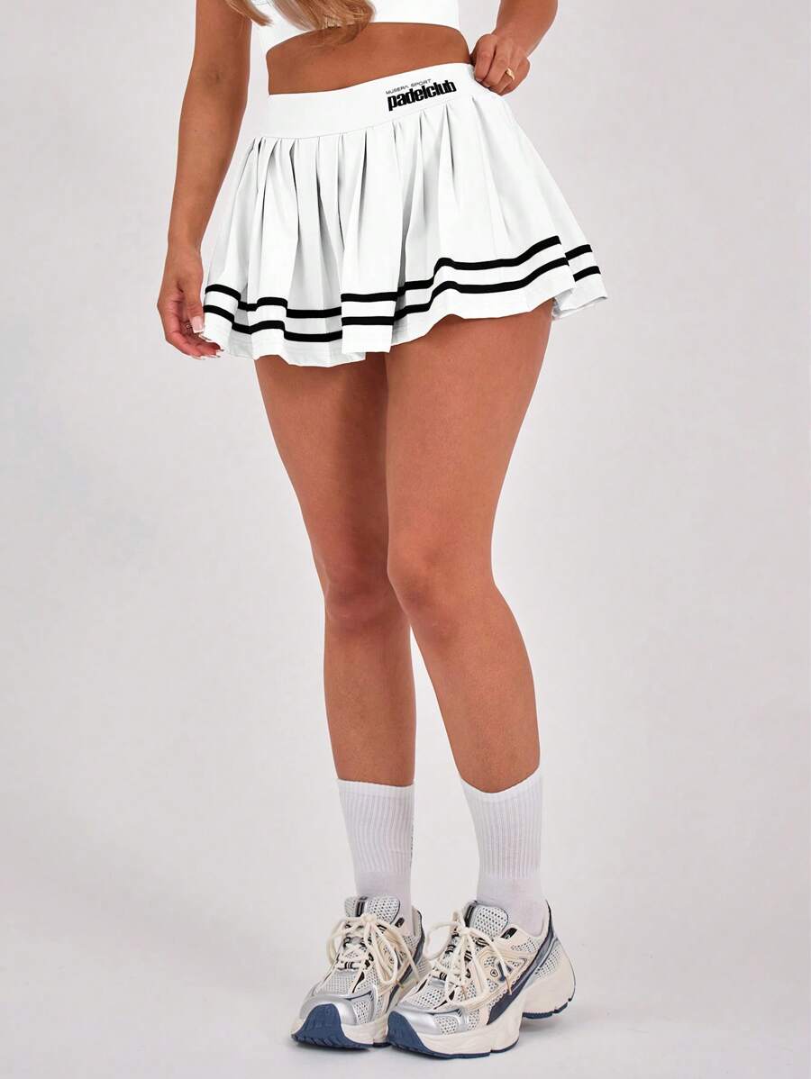 Musera Sport Padelclub Print Pleated Tennis Padel Activewear Skirt ...