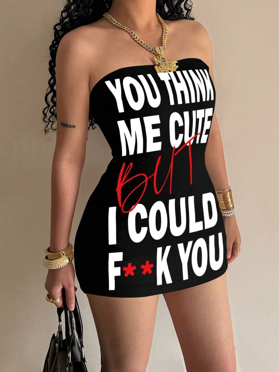 INAWLY Solva Digital Allover Print Vacation Romantic Sexy Mini Bustier Dress For Women | SHEIN USA