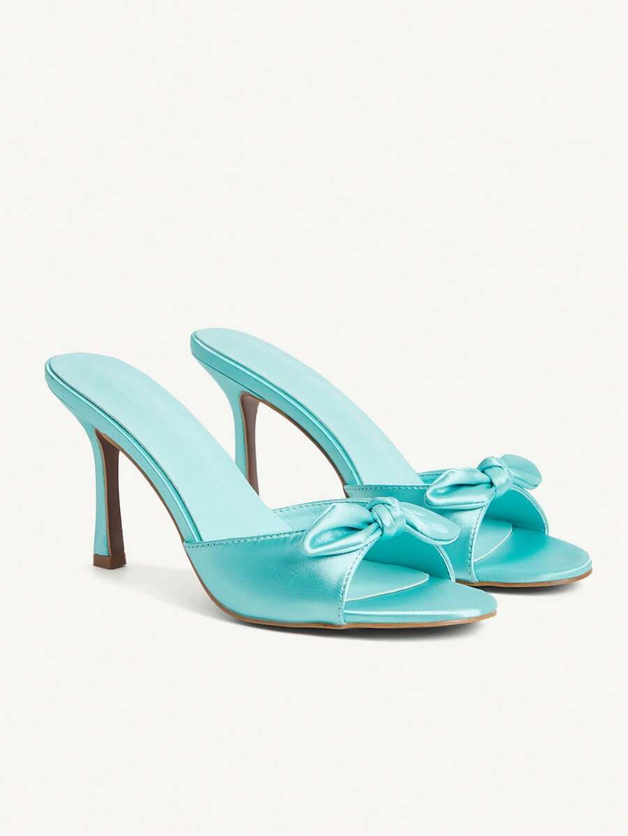 CUCCOO CHICEST Women's Mint Green Bowknot Peep Toe High Heel Sandals ...