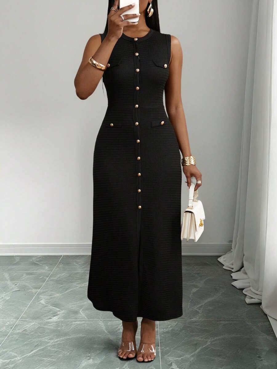 Slaydiva New Spring And Summer Casual And Elegant Round Neck Sleeveless ...