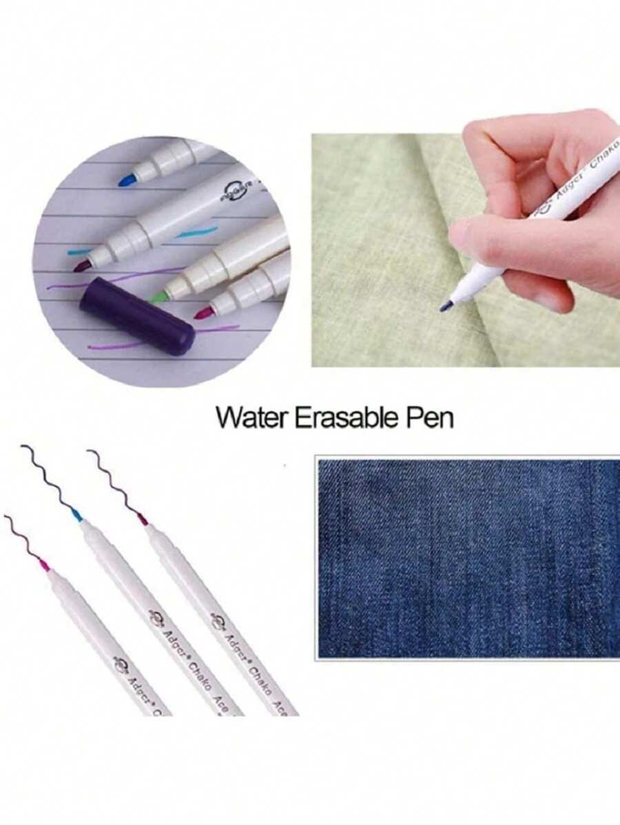 SHEIN Erasable Pen Water-Soluble Inks Fabric Marker Pen Cross Stitch ...