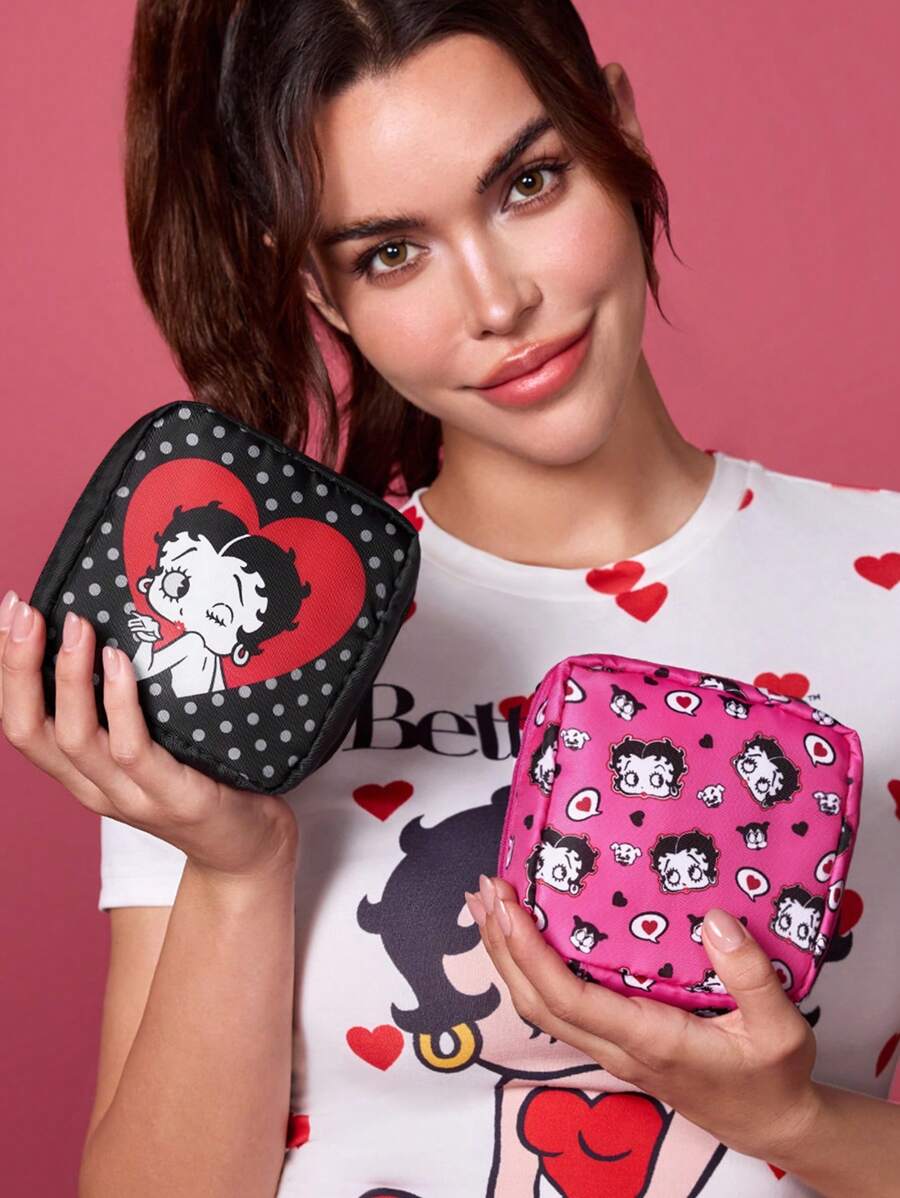 Betty Boop x SHEIN 1pc Cute Storage Pouch, Suitable For Women Sanitary ...