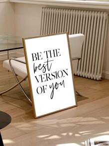 SHEIN 1PC Be The Best Version Of You, Home Decor, Inspirational Quotes ...
