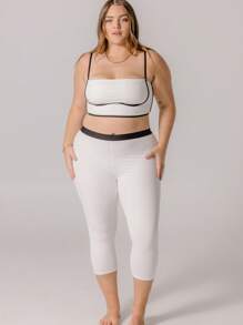 Aralina Leisurewear Curve Spaghetti Strap Corset Crop Top And High ...